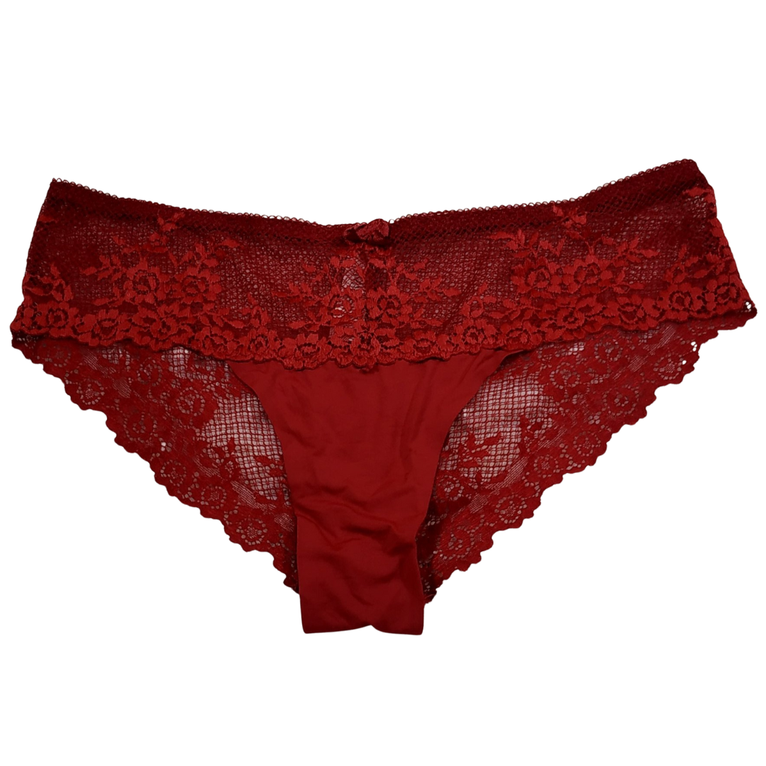 UK 10-12 – Mis Red Lace Panty – Okriks